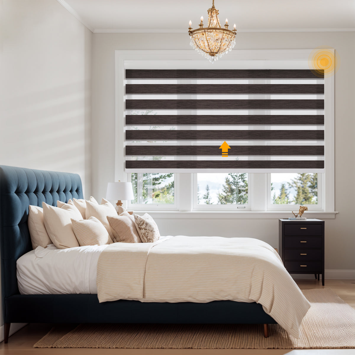 Motorized Zebra Shades | Smart Control with WiFi Sensor | Keego Blinds