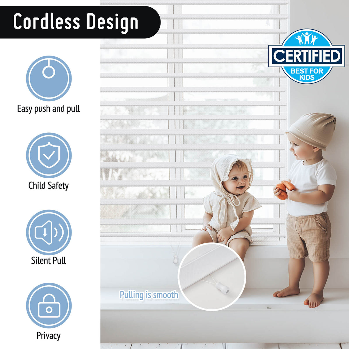 3'' Shangri-La Sheer Shades – Elegant Design | Keego Blinds