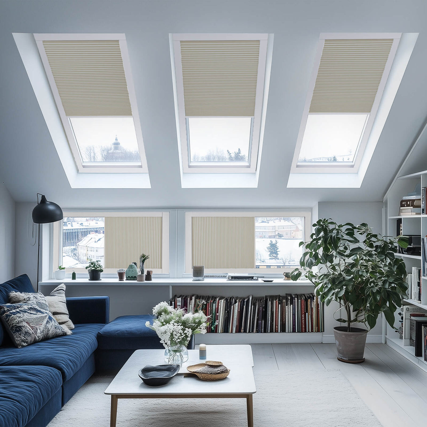 Keego Motorized Skylight Cellular Shades - Ultimate Light Control