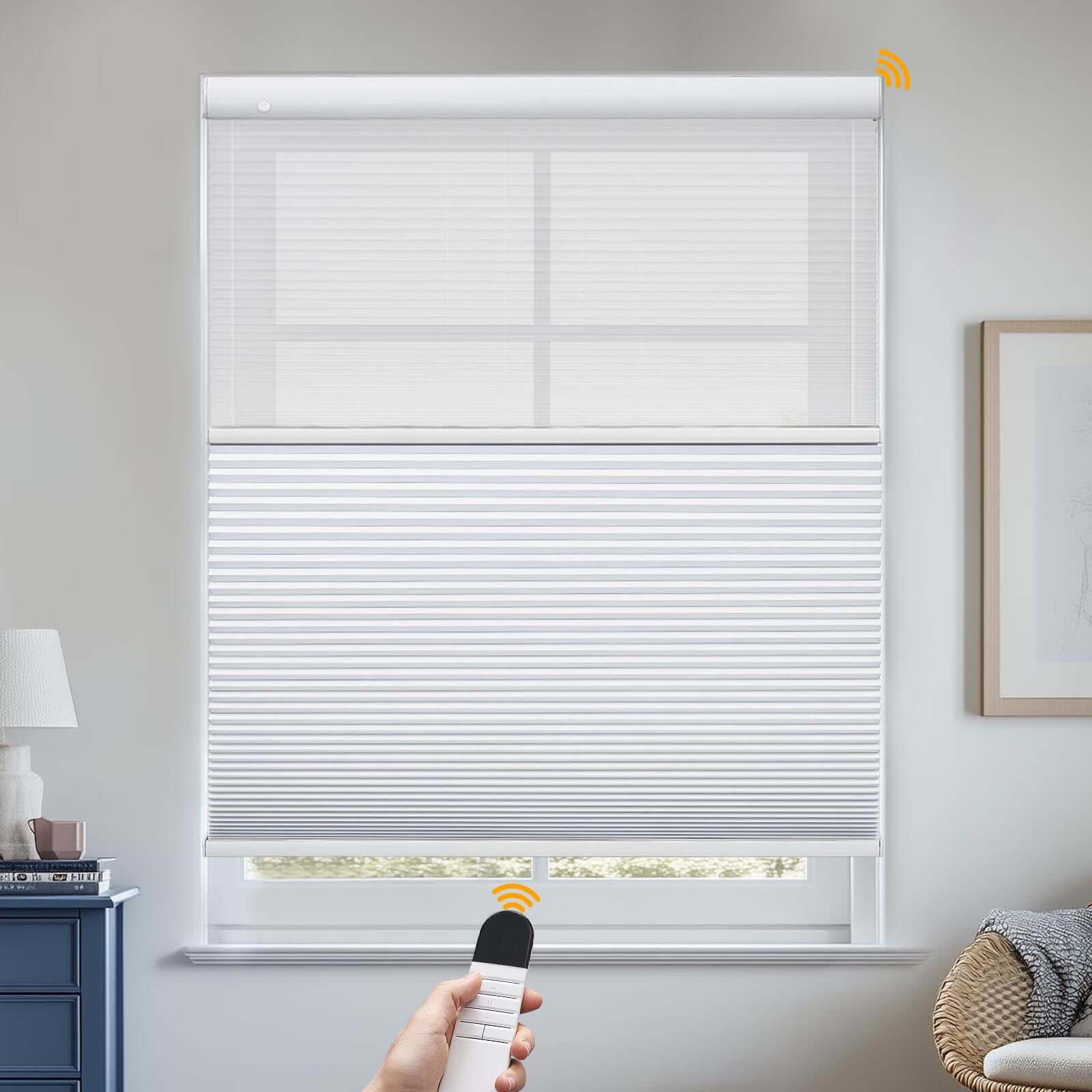 No-Drill Motorized Day & Night Cellular Shades | Keego Blinds