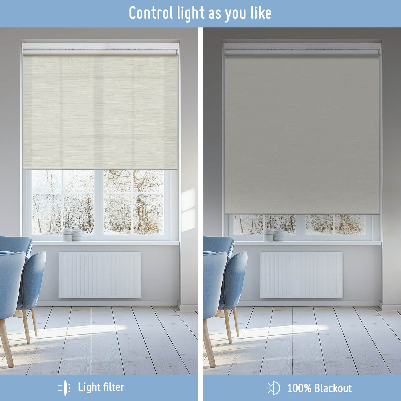 Keego No-Drill Motorized Roller Shade| Keego Blinds