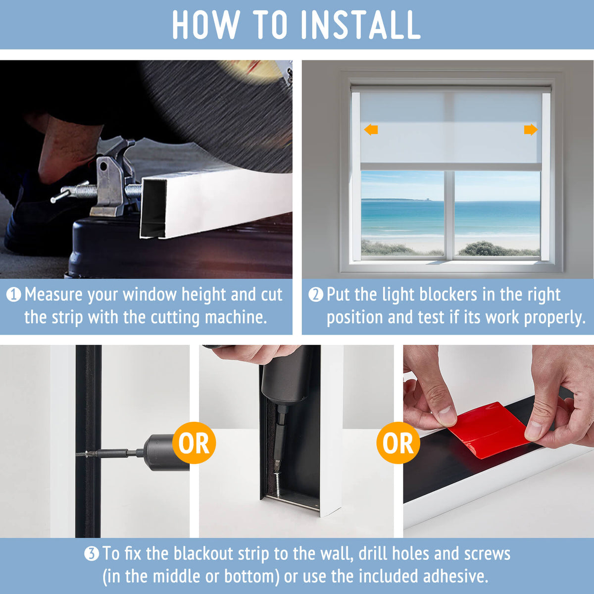 Keego U-Shaped PVC Blackout Strips – The Ultimate Light Blocker