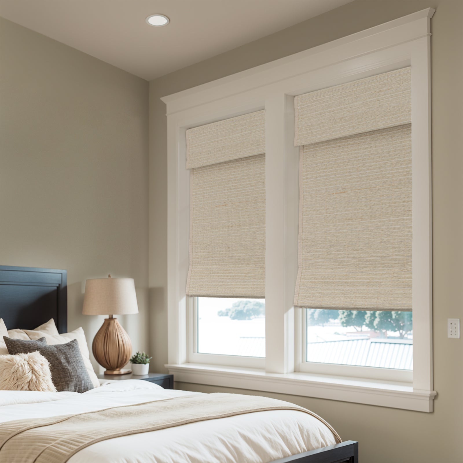 Keego Cordless Bamboo Roman Shades – Natural & Stylish